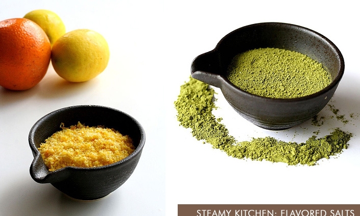 Three flavored salt recipes on Steamy Kitchen - At Home with Kim Vallee